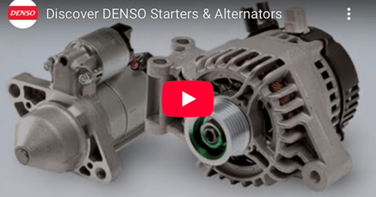 New DENSO starter and alternator YouTube video | DENSO
